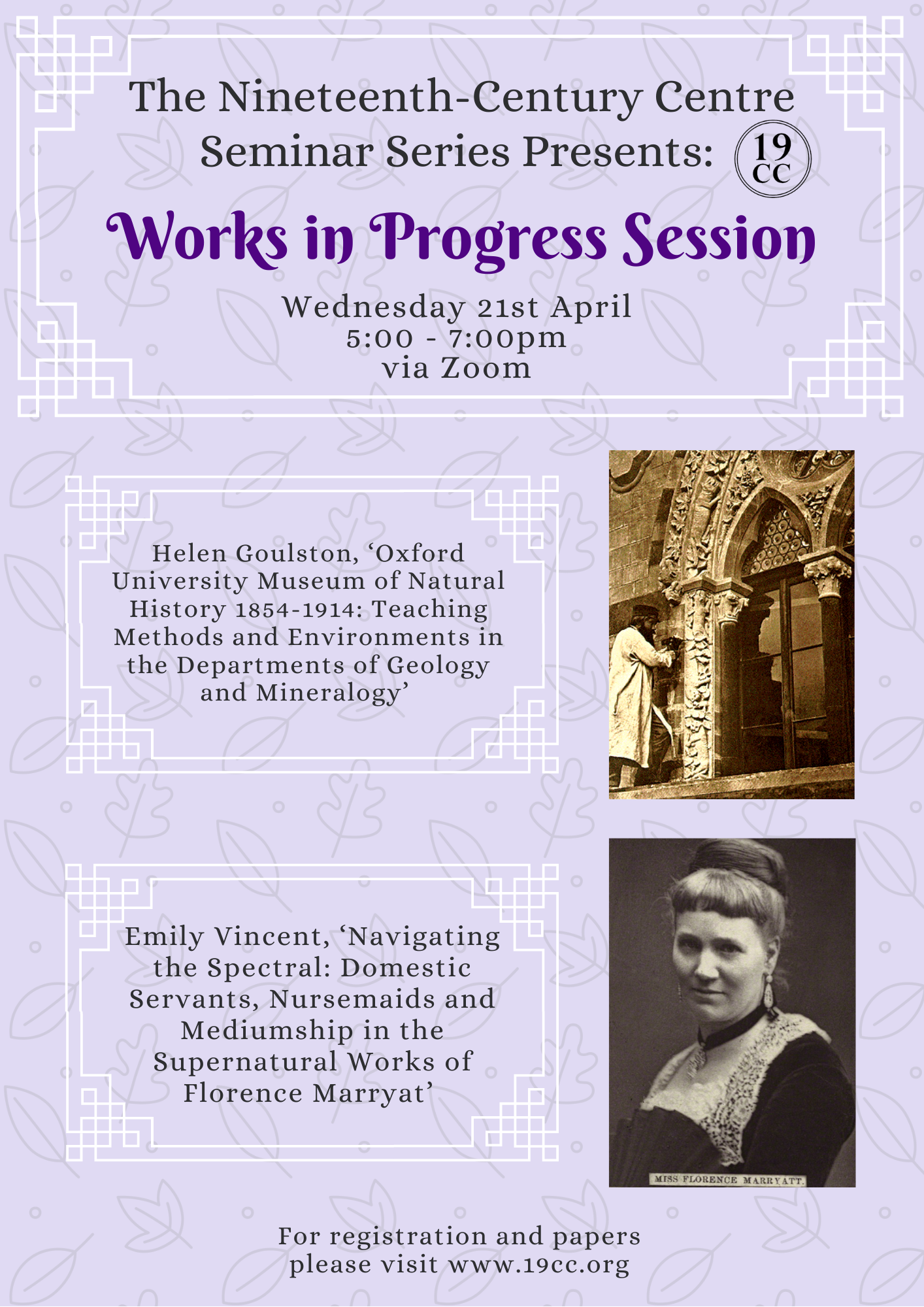 April 21st: Works in Progress Workshop – Nineteenth-Century Centre ...
