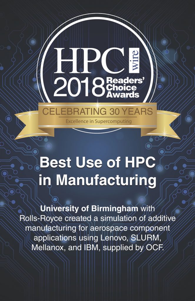 HPCwire award winners! – Birmingham Environment for Academic Research