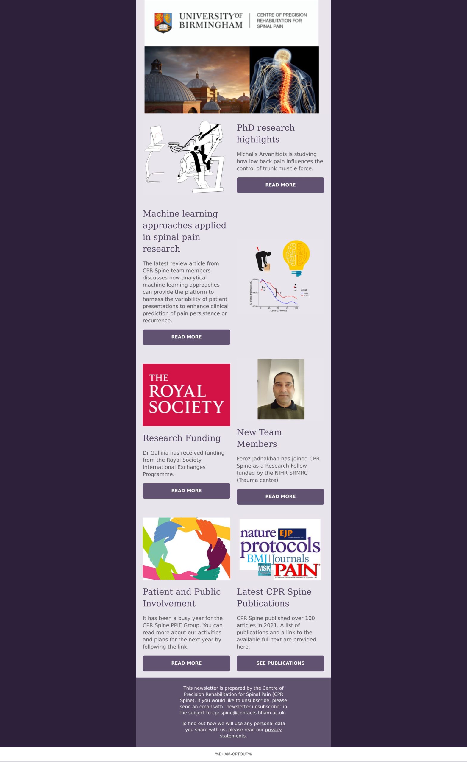 Newsletter 2021 – CPR Spine News and Stories